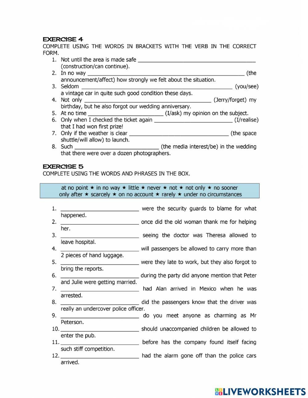 Inversion pract… | Free Interactive Worksheets | 1810613
