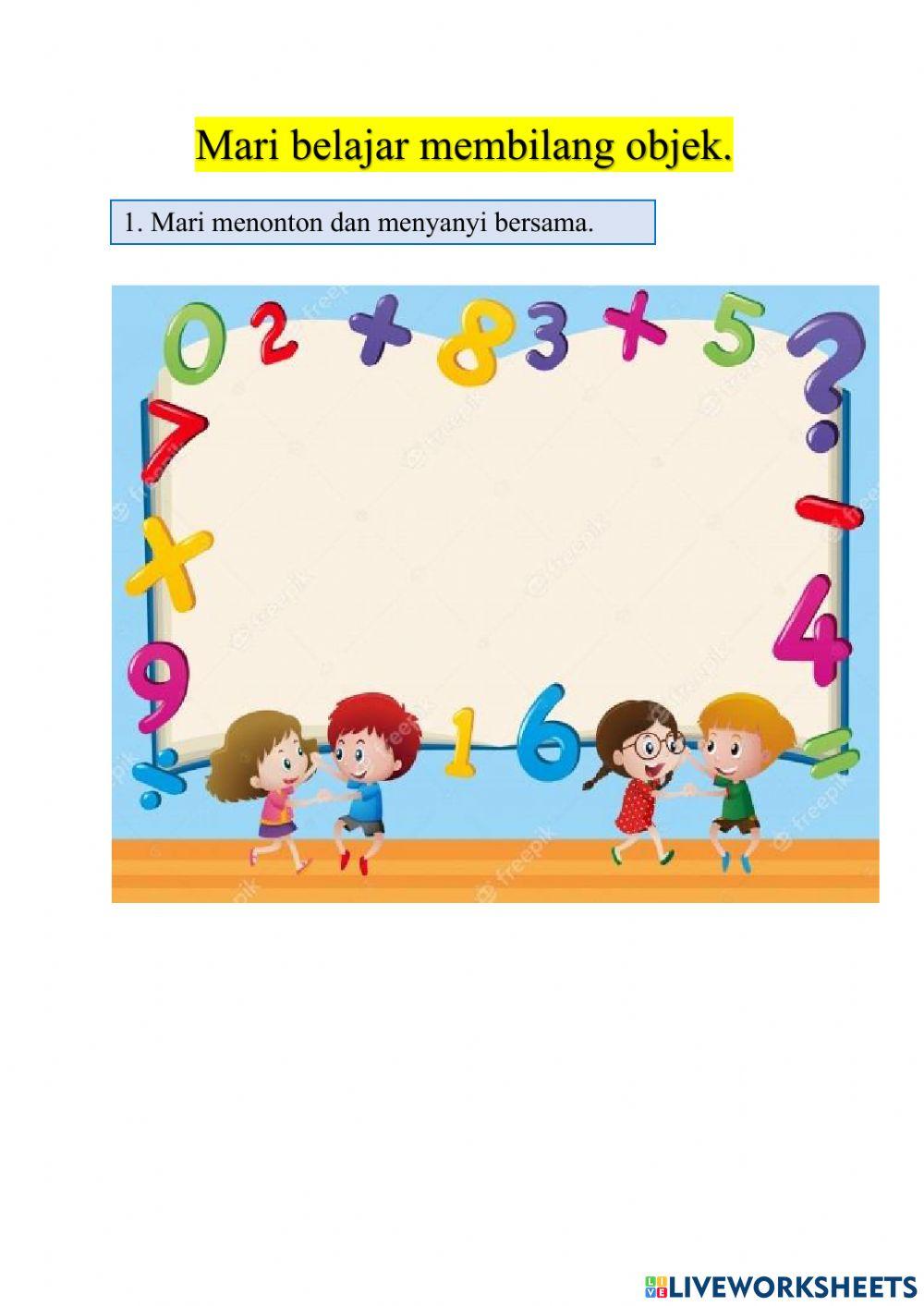 Matematik Awal: Membilang Objek online exercise for | Live Worksheets