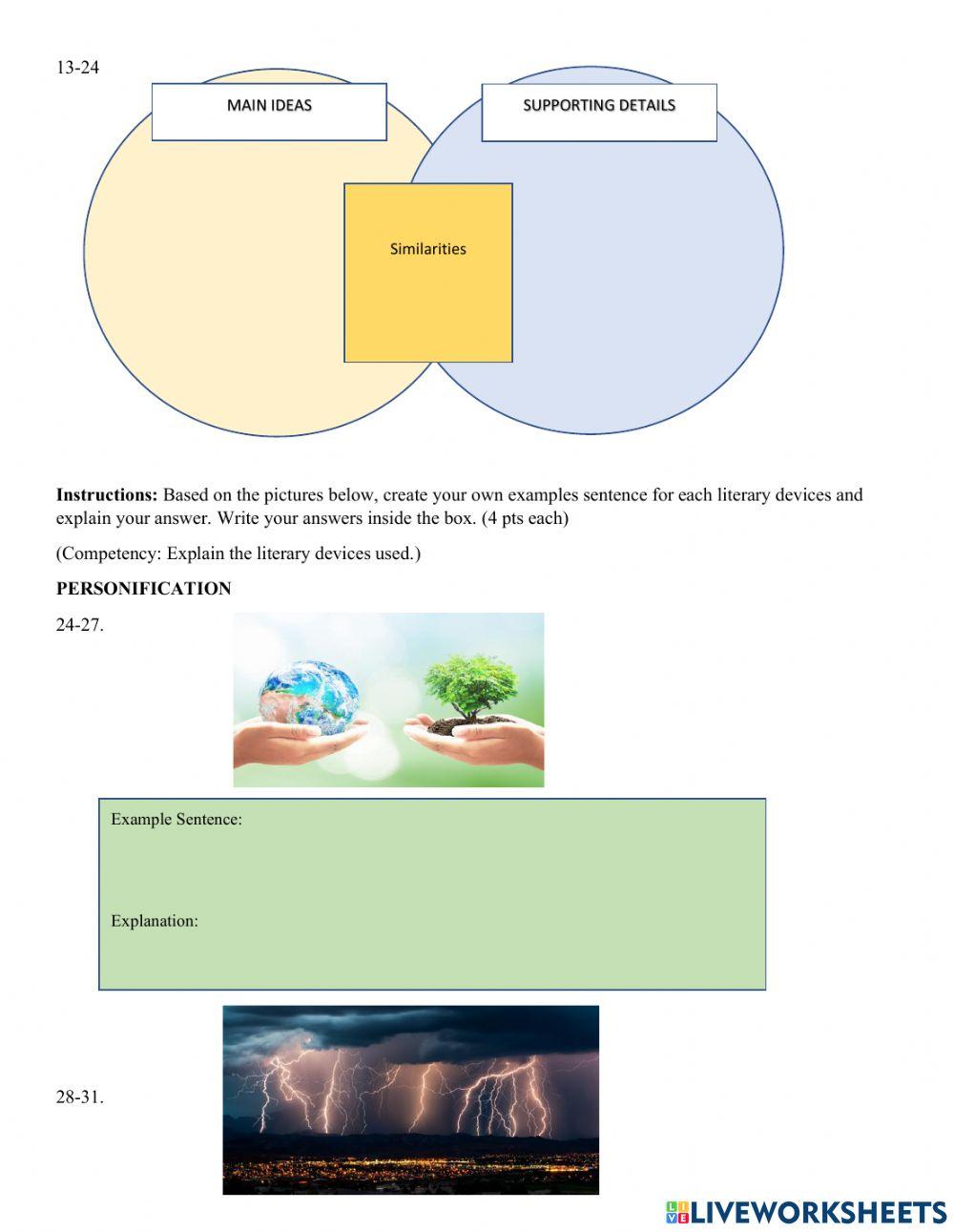 2nd Quarter Examination English 7 worksheet | Live Worksheets