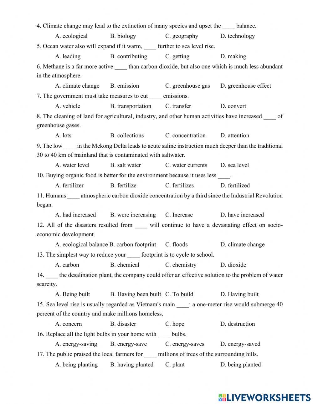 Unit 6 practice 03 worksheet | Live Worksheets