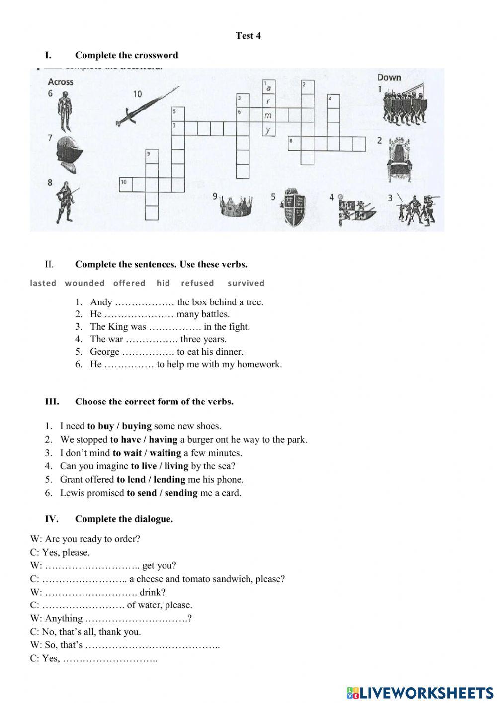 Test 4 P4 | Free Interactive Worksheets | 1811308