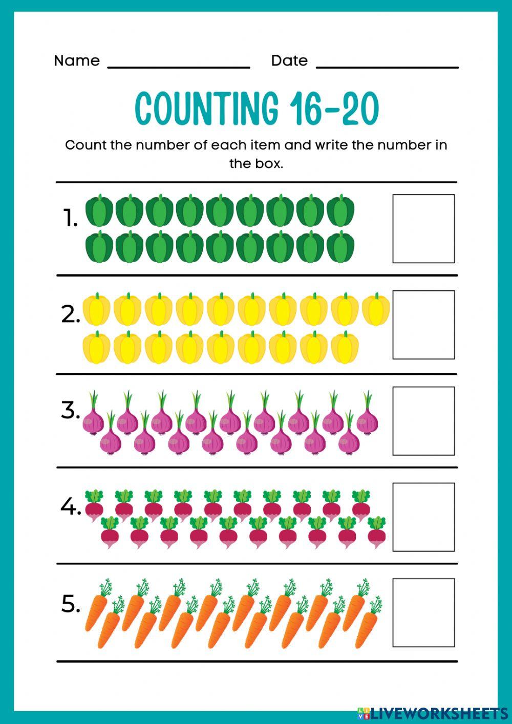 The number interactive worksheet | Live Worksheets