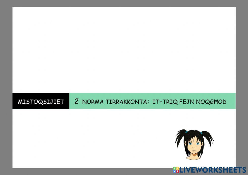 Norma - Triq fejn noqghod online exercise for | Live Worksheets