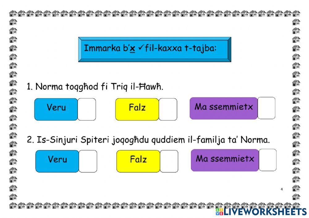 Norma - Triq fejn noqghod online exercise for | Live Worksheets
