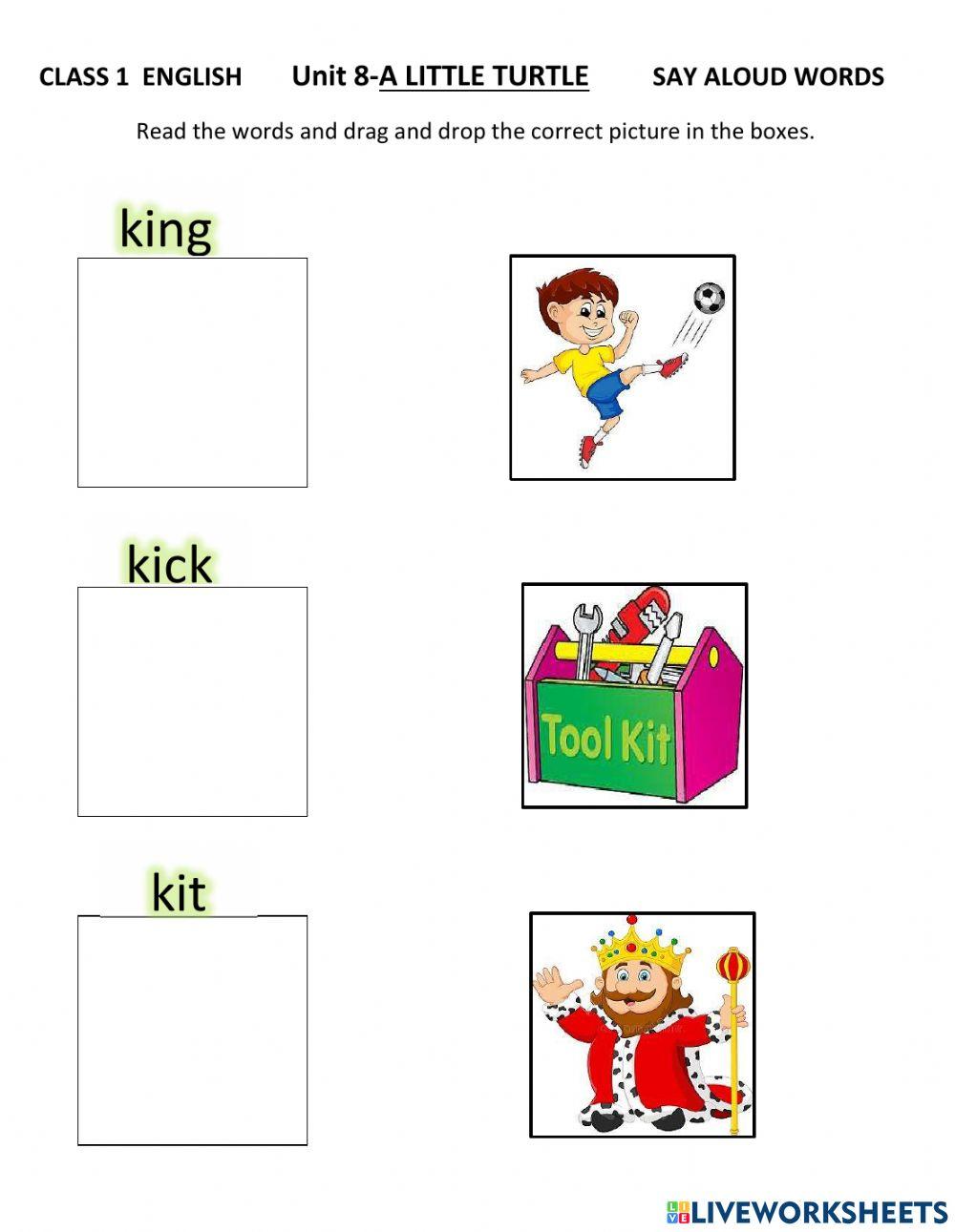 Say aloud words 1812342 | Pikugenic | Live Worksheets