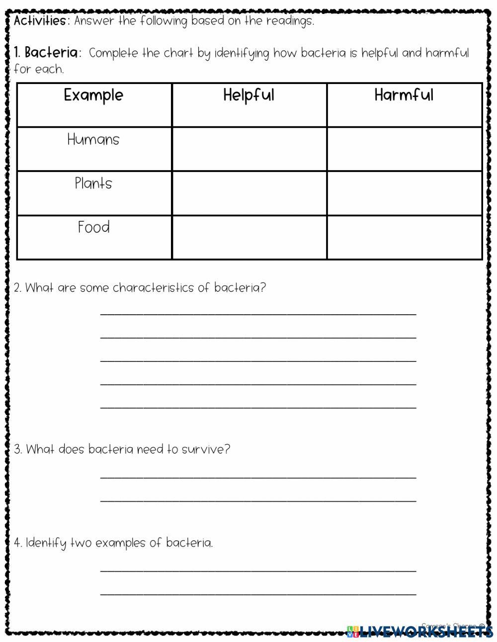 Microorganisms online exercise for | Live Worksheets
