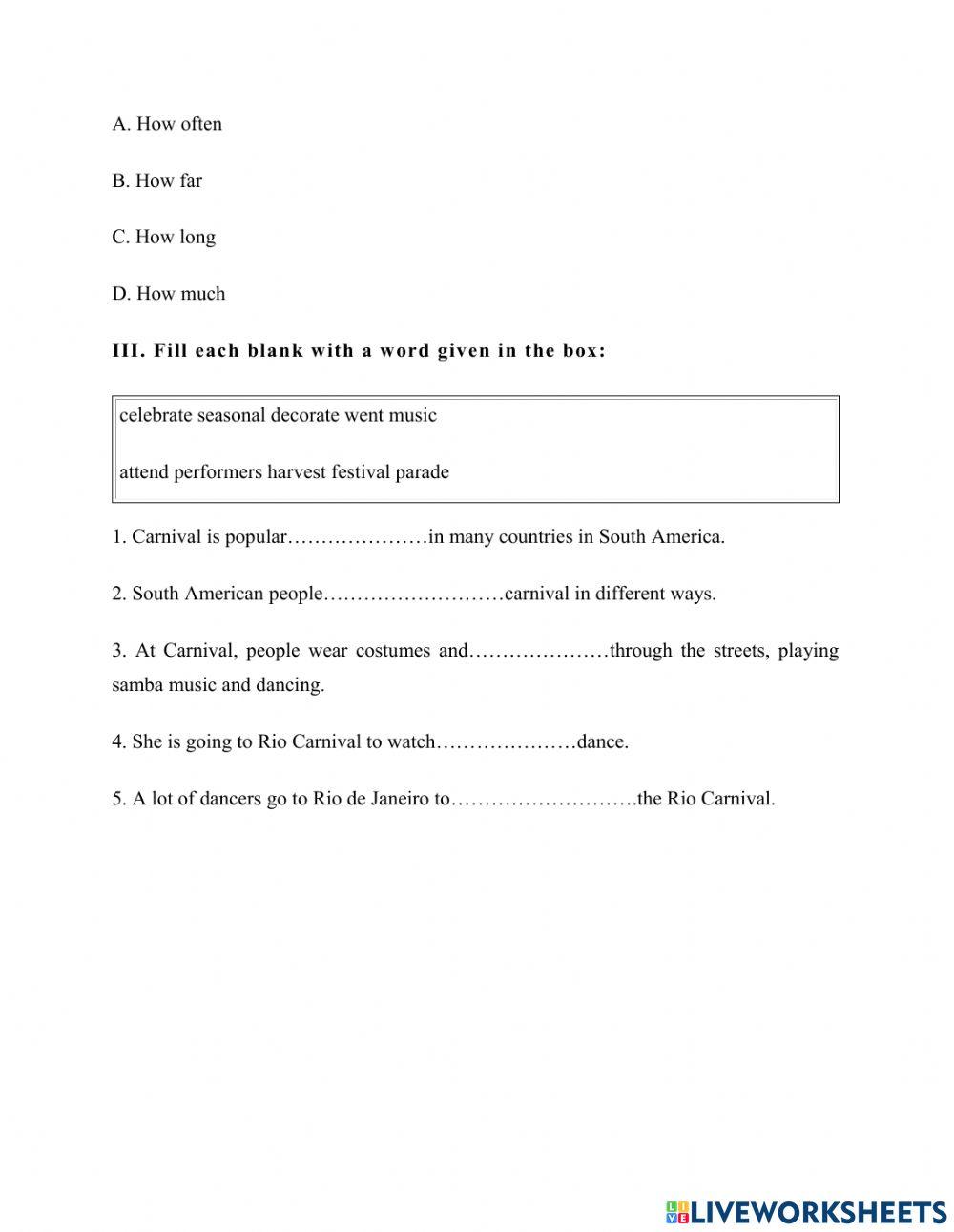 Grade 7 worksheet online worksheet | Live Worksheets