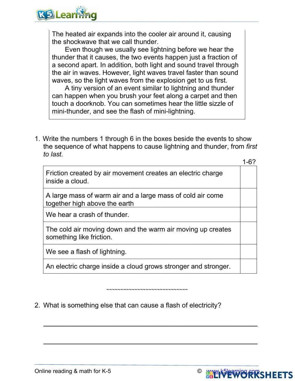 Sequencing -1 online exercise for | Live Worksheets