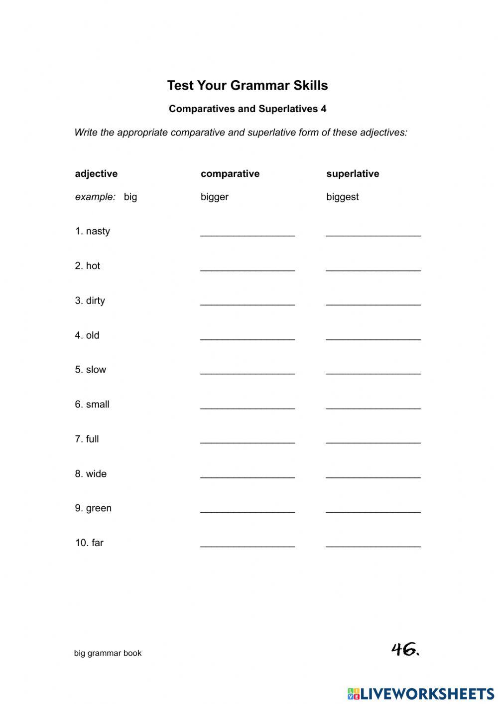 Basic English 46 - 57 worksheet | Live Worksheets