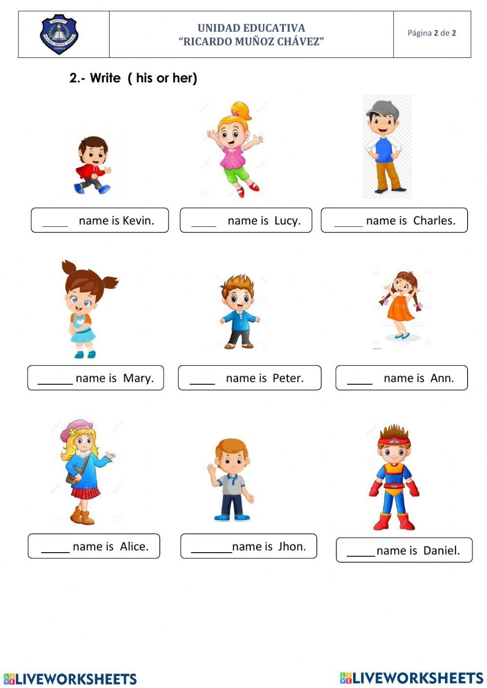 HIS or HER 5281895 | María Teresa | LiveWorksheets