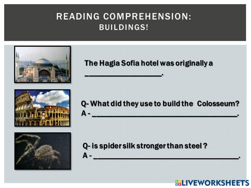Buildings! worksheet | Live Worksheets