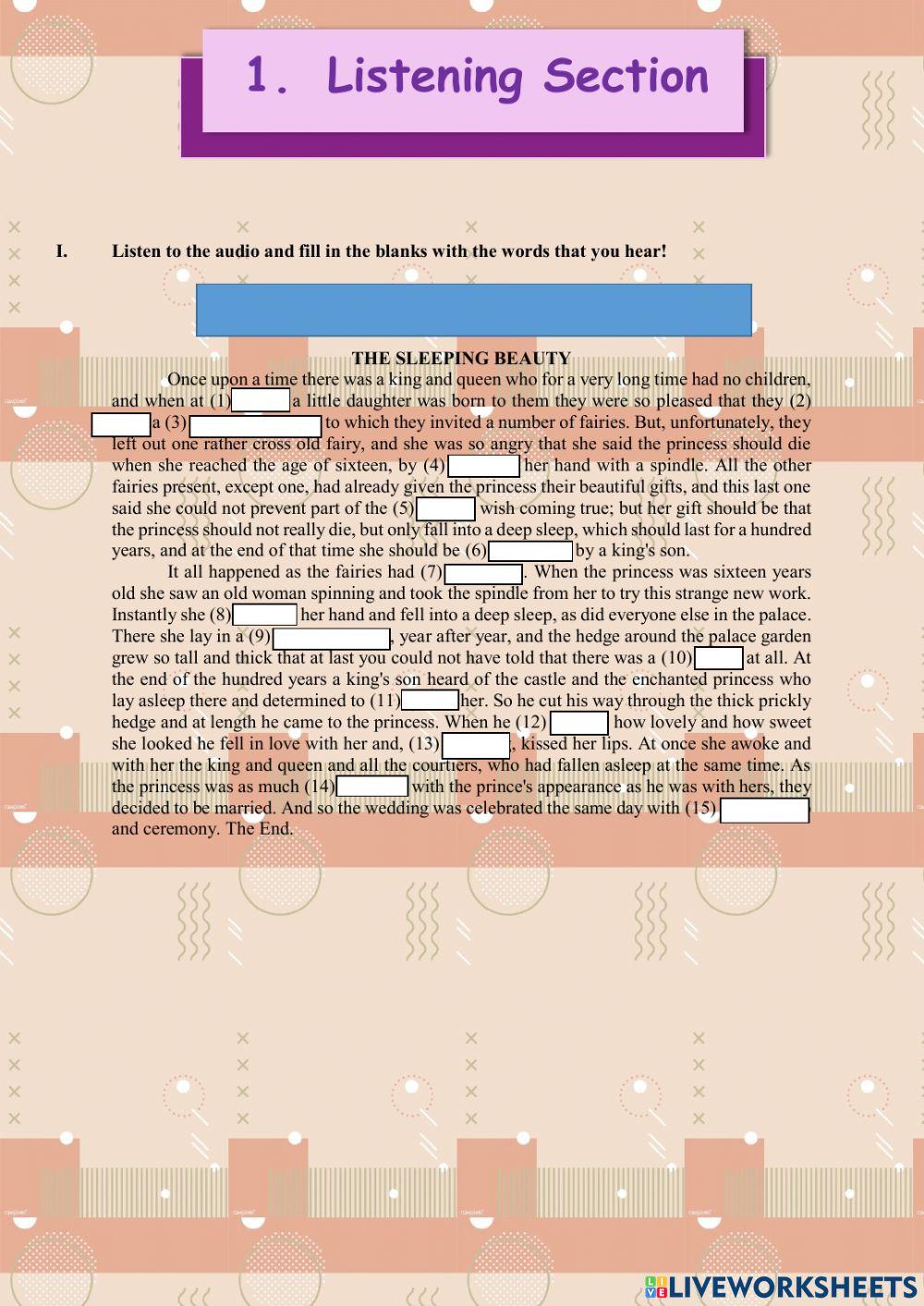 Narrative Text | Free Interactive Worksheets | 1813601