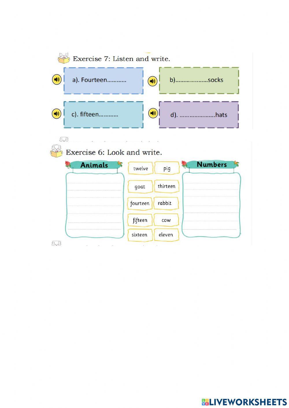 U3-L4-Numbers worksheet | Live Worksheets