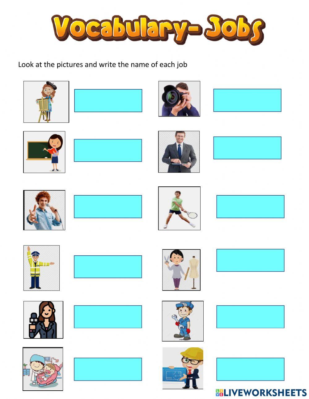 Jobs online exercise for 6TH | Live Worksheets