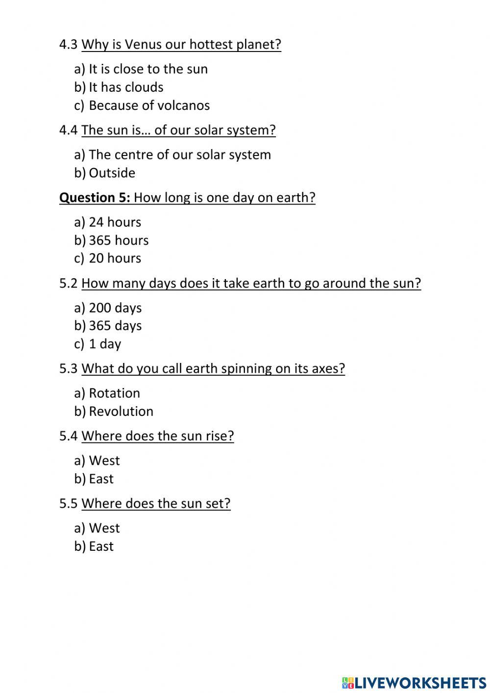 3531794 | P2 English Science test 1 Q4- Solar system
