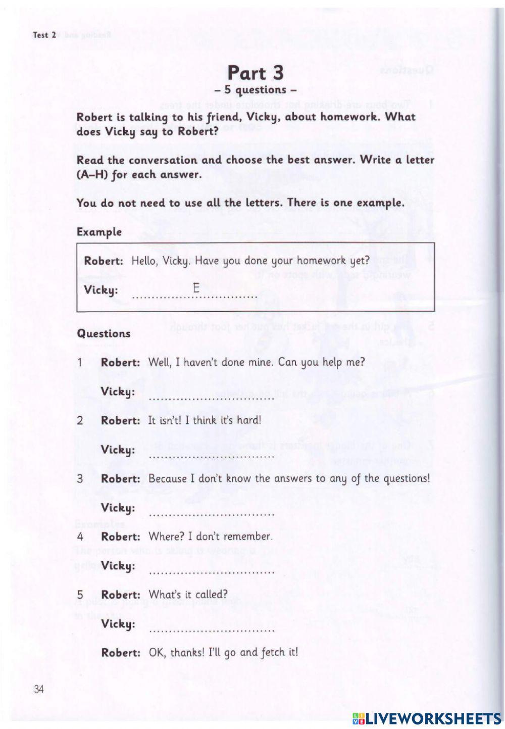 Flyers 3 - Test… | Free Interactive Worksheets | 2688246