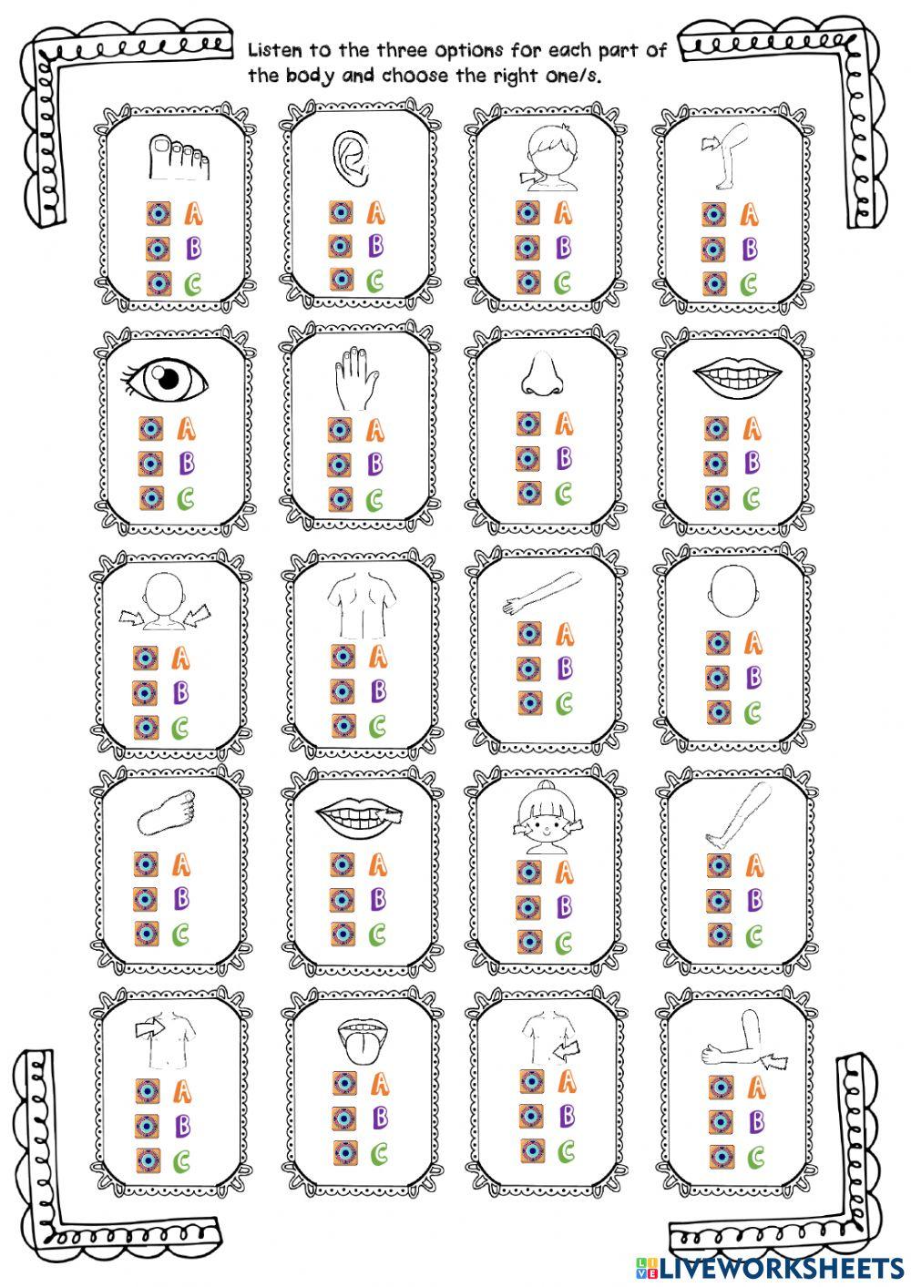 Select the right answer-answers worksheet | Live Worksheets