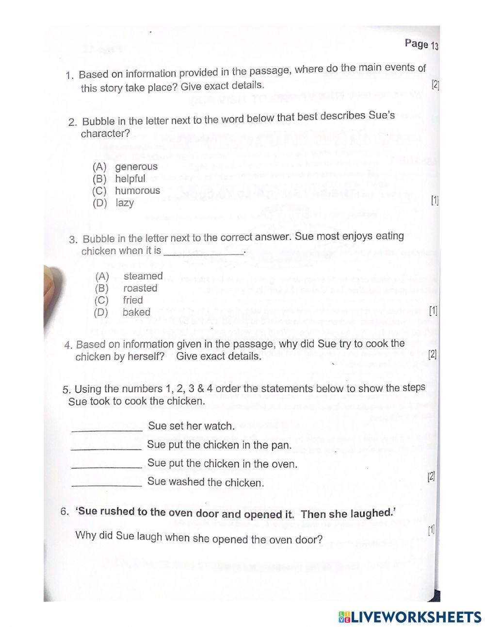 listening comprehension online exercise for | Live Worksheets