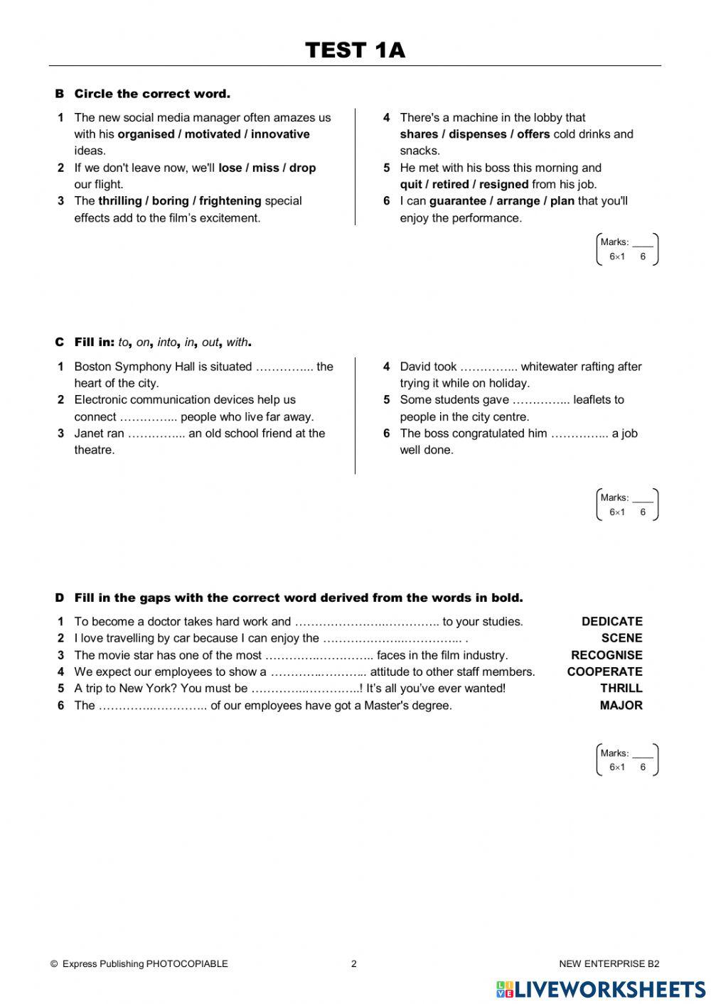 Test 1A (Units … | Free Interactive Worksheets | 6816748