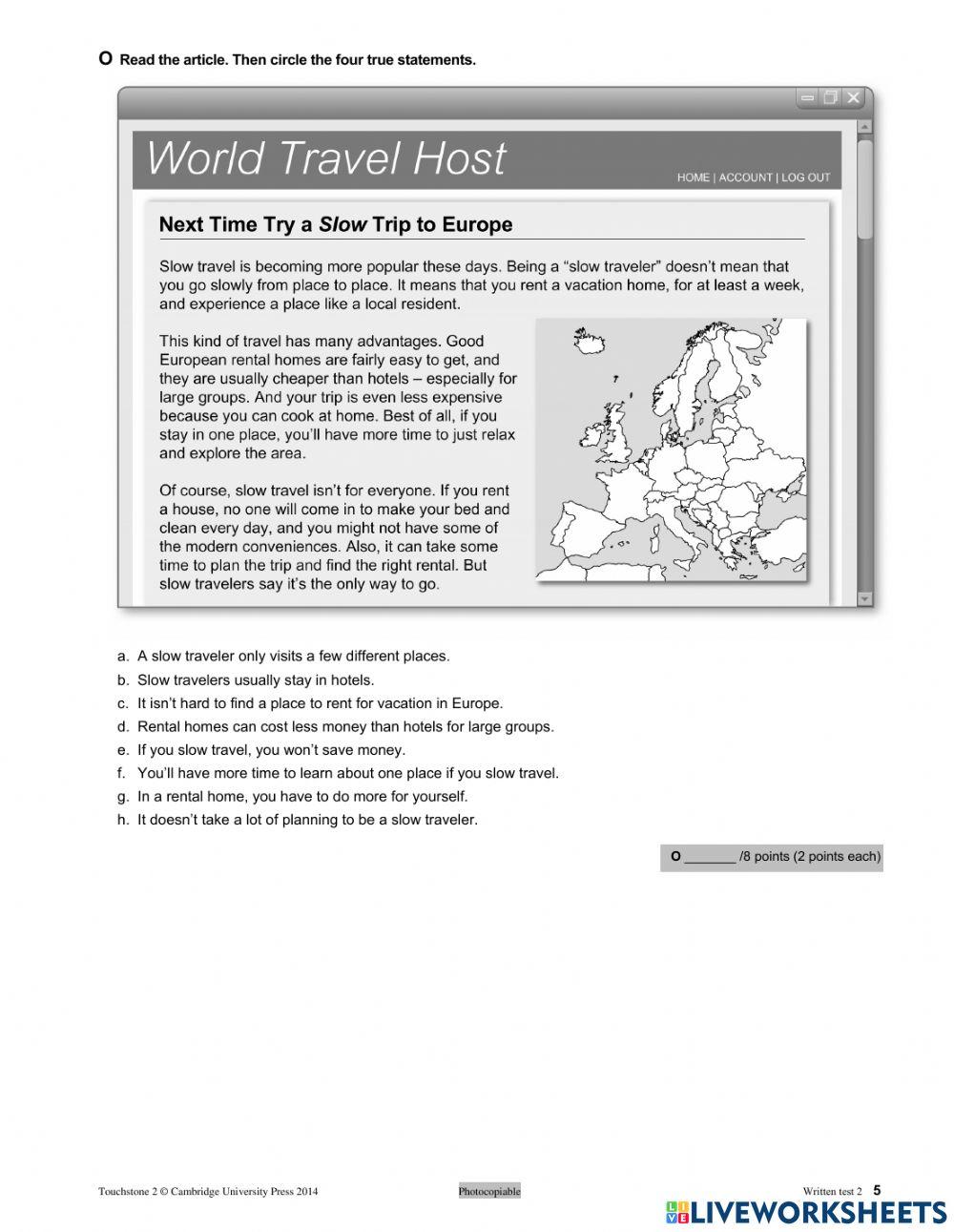 Touchstone 2 Wr… | Free Interactive Worksheets | 5282637