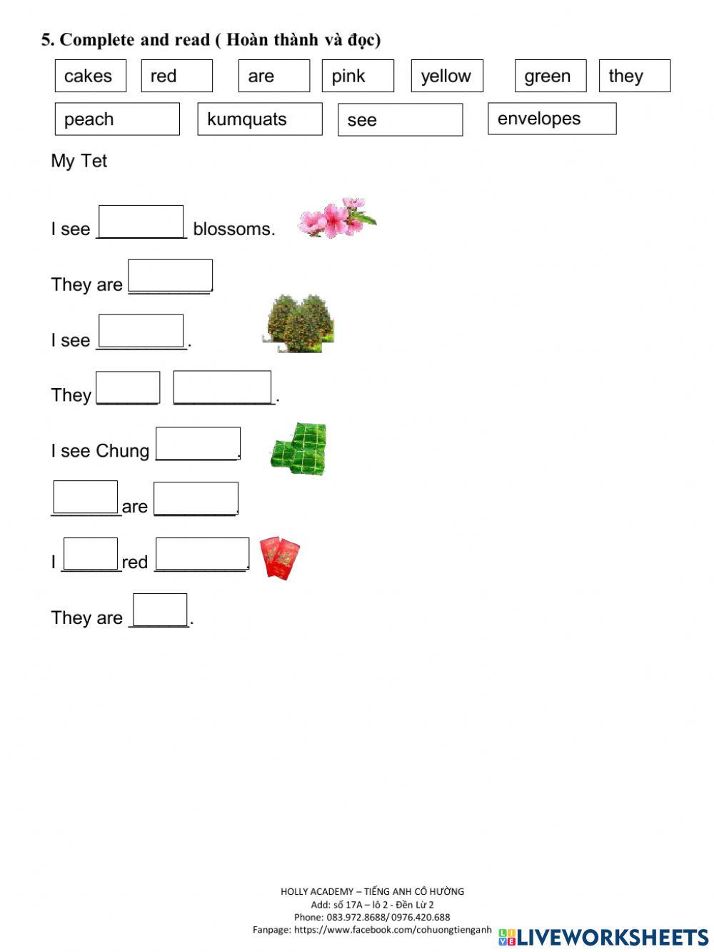 Tet Holiday-L2 worksheet | Live Worksheets