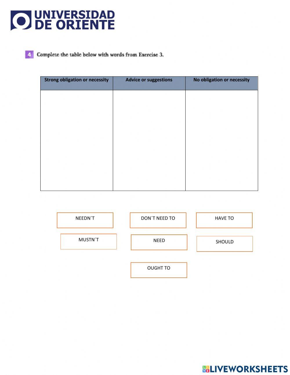 Modal verbs | Free Interactive Worksheets | 1815934