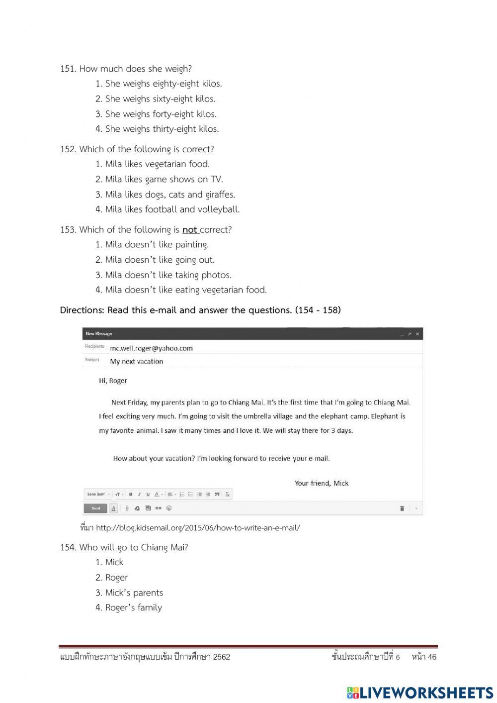 ONET P.6 Prepar… | Free Interactive Worksheets | 1815947