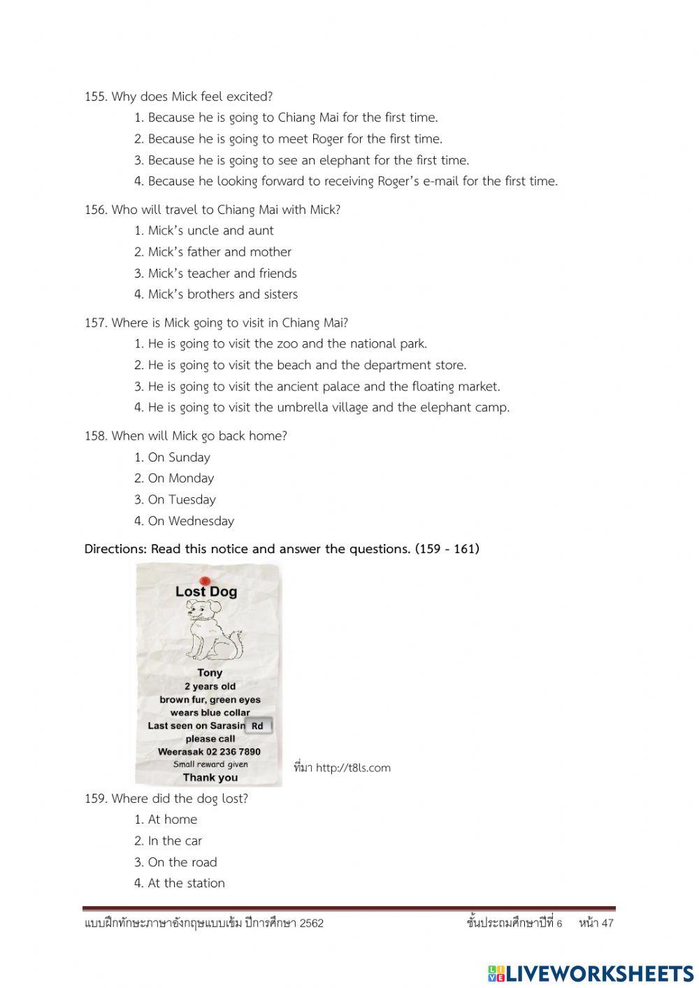 ONET P.6 Prepar… | Free Interactive Worksheets | 1815947