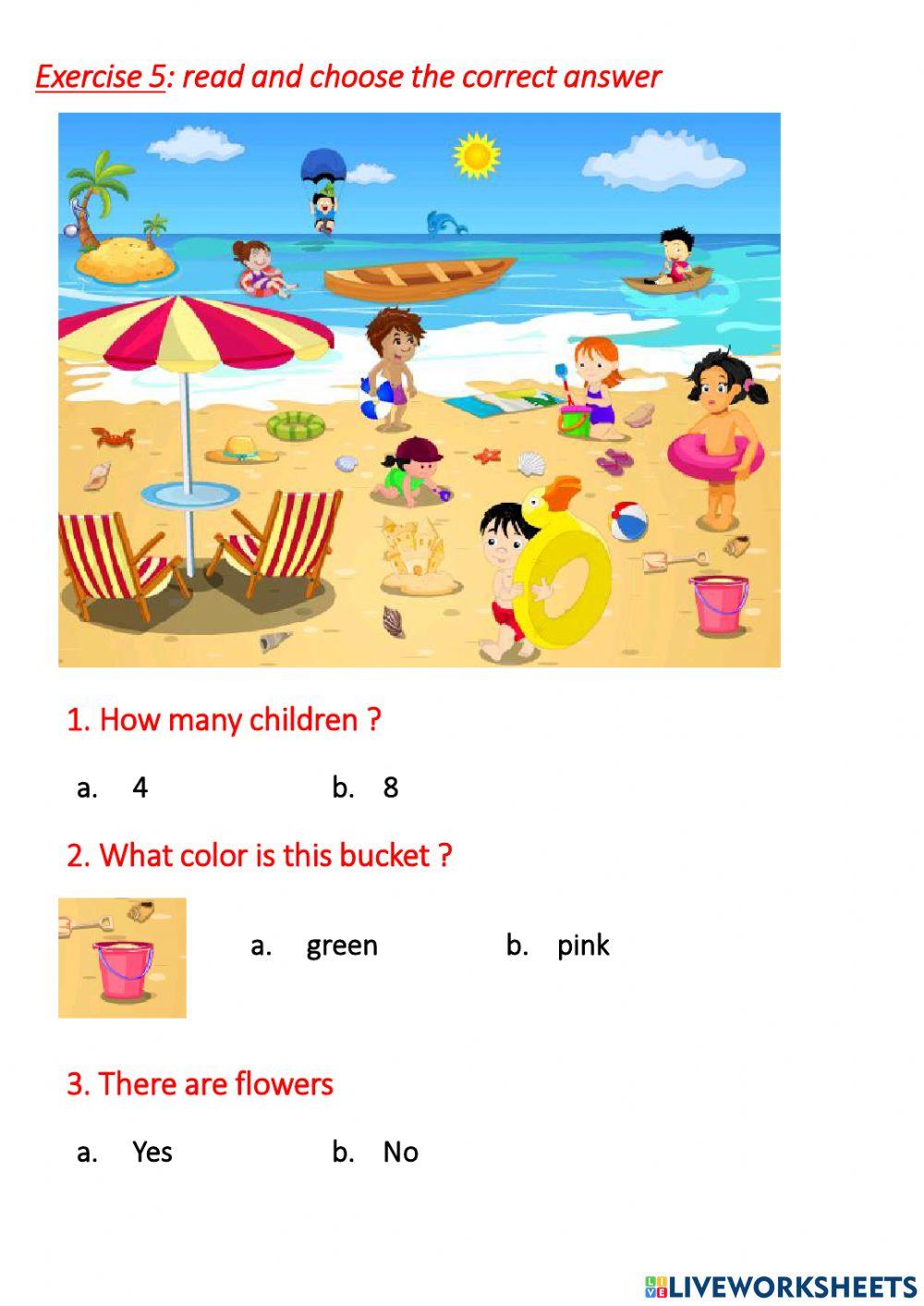 Kid worksheet interactive exercise for 1 | Live Worksheets