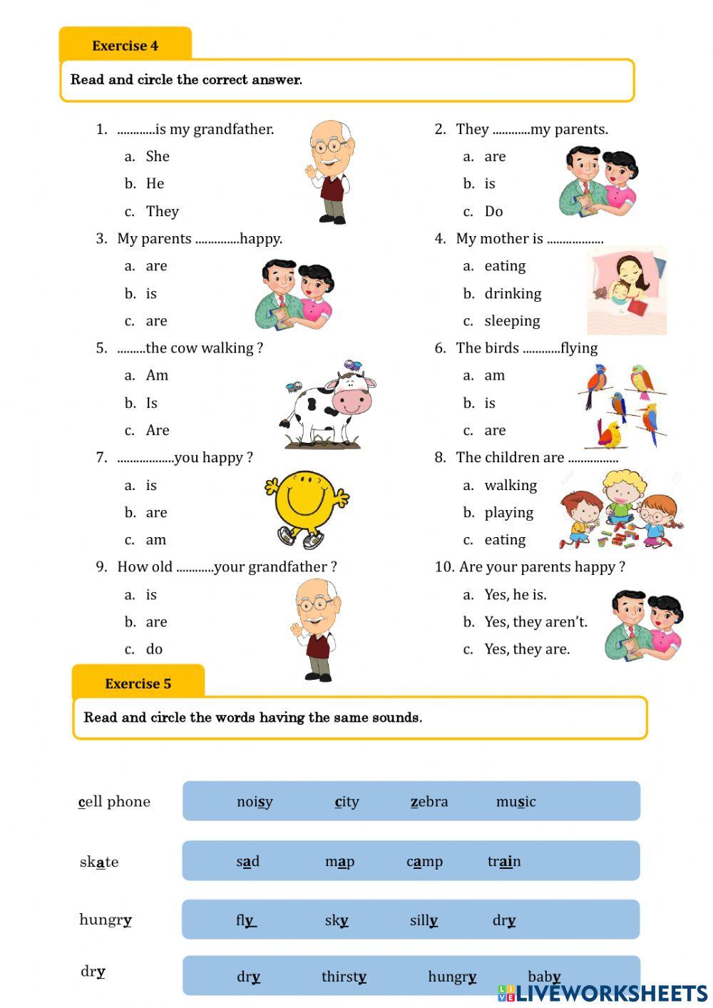 test 3 unit (4-6) hang out 1 online exercise for | Live Worksheets