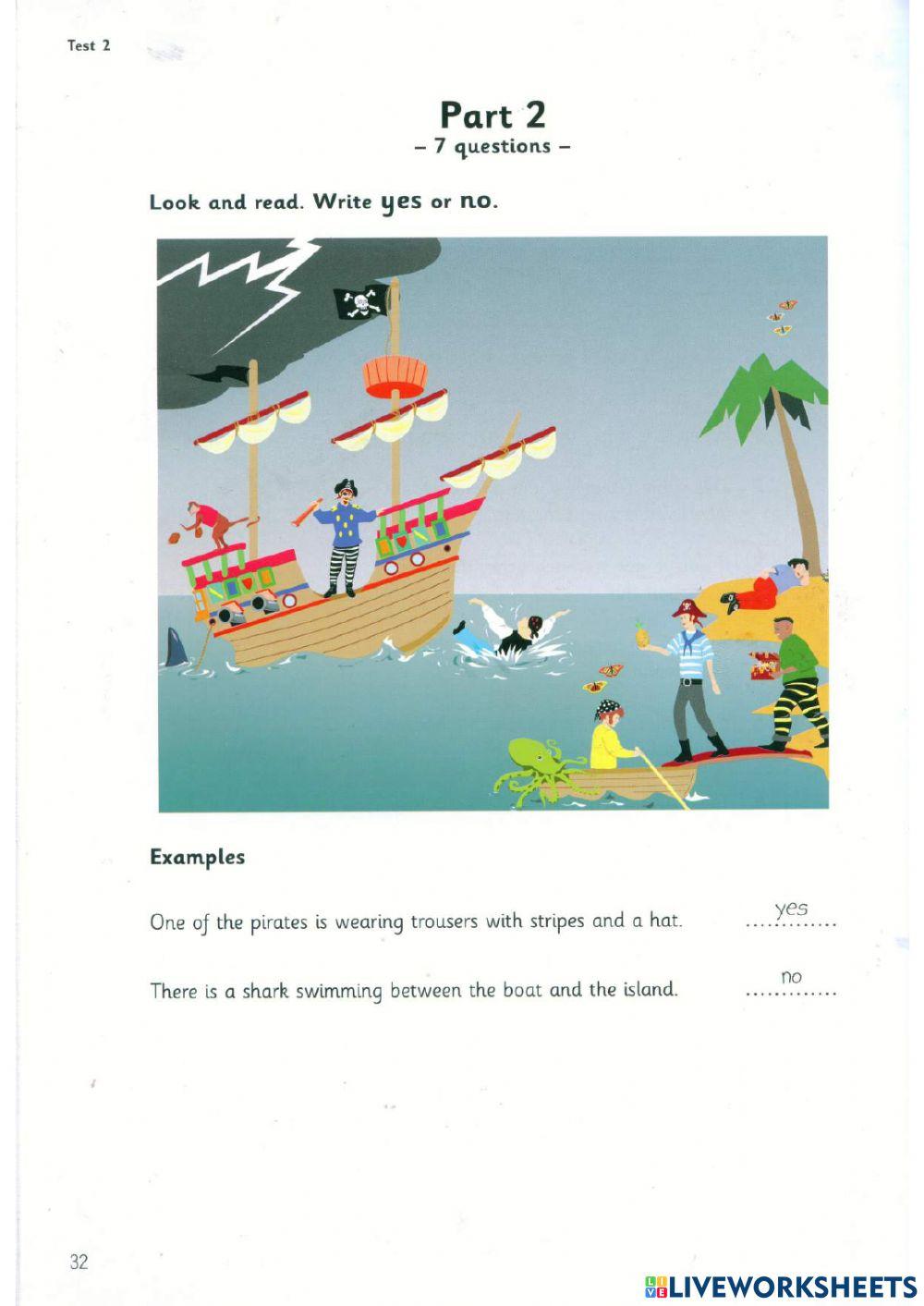 Tests Flyers 2 book-Test 2-Reading 4207469 | 4e2iq