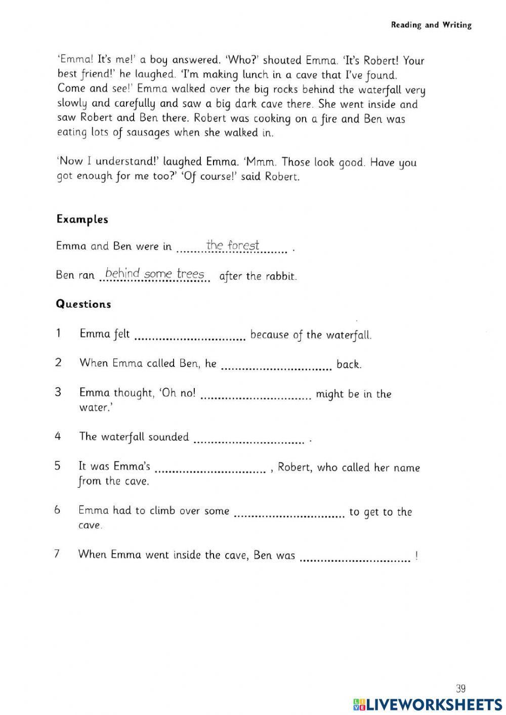 Tests Flyers 2 book-Test 2-Reading 4207469 | 4e2iq