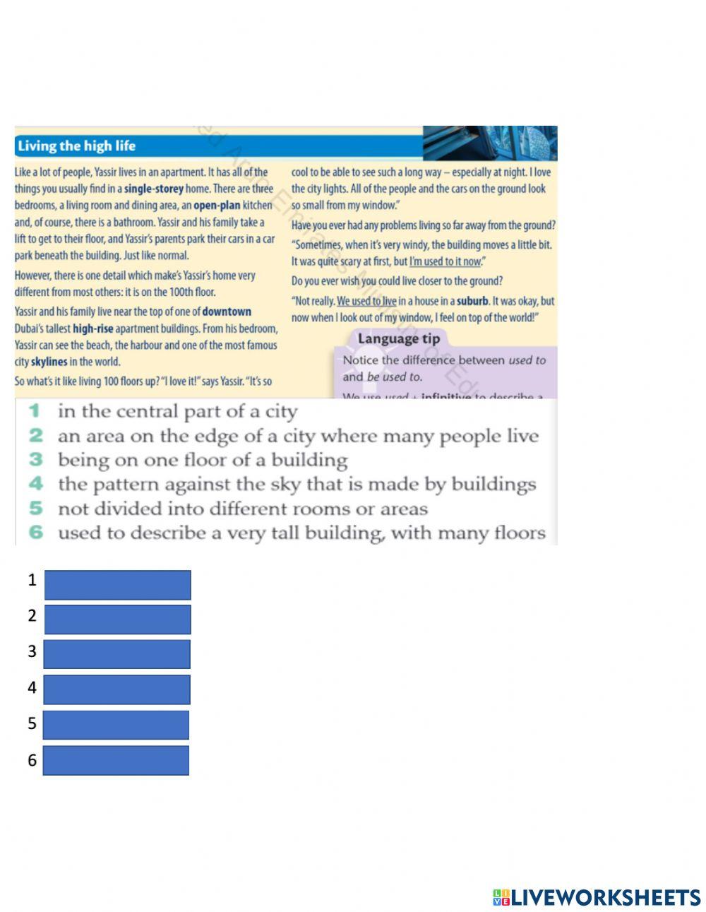 Buildings English as a Second Language (ESL) worksheet | Live Worksheets