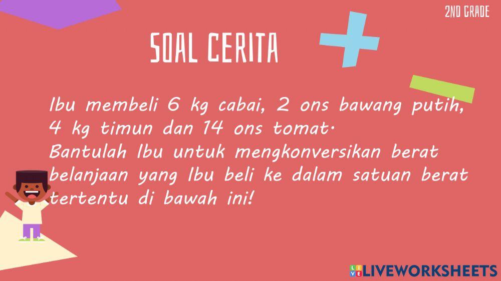 Konversi Satuan Berat interactive worksheet | Live Worksheets