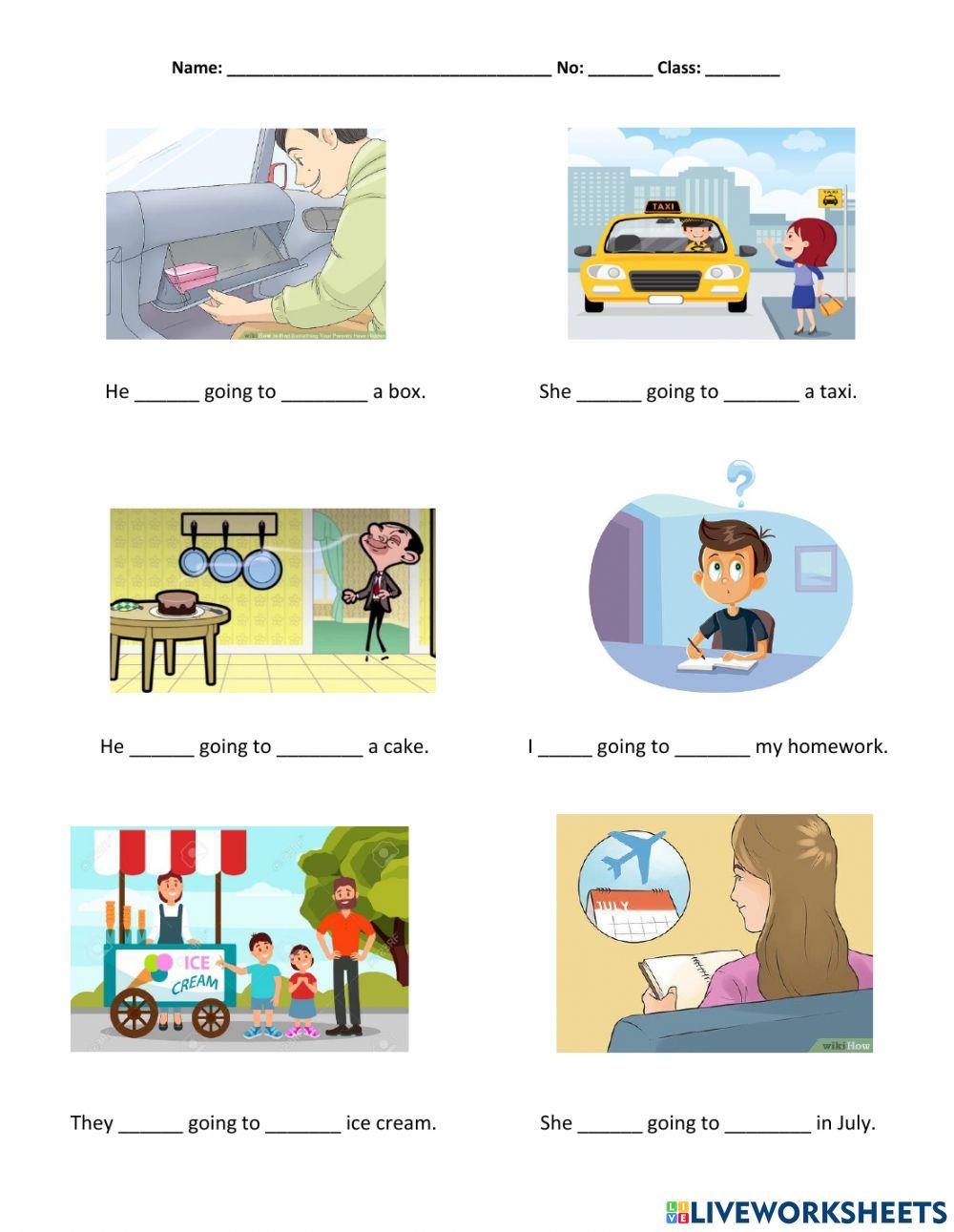 Going to online exercise for 8 | Live Worksheets