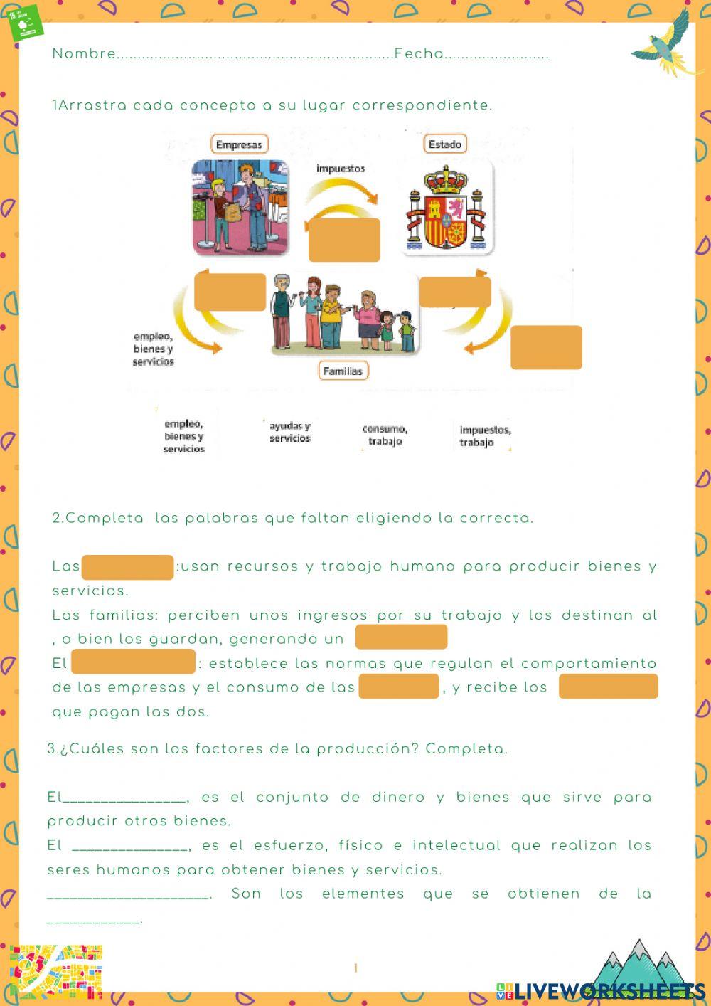 CCSS Prueba de Repaso I -La Economía y Los Sectores Económicos ...