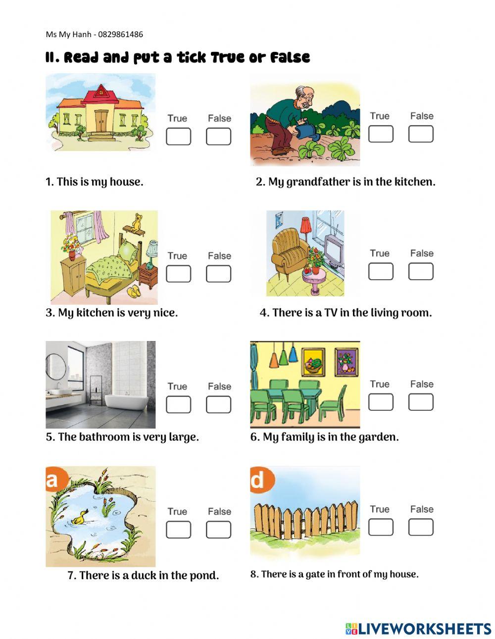 House online exercise for grade 3 | Live Worksheets