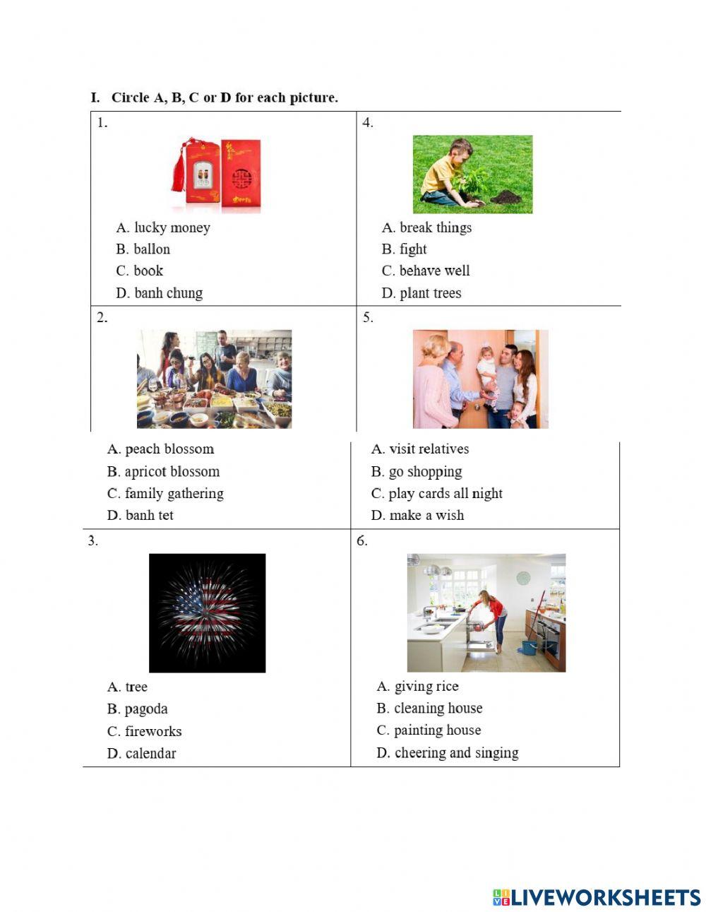 G6-Test unit 6 worksheet | Live Worksheets