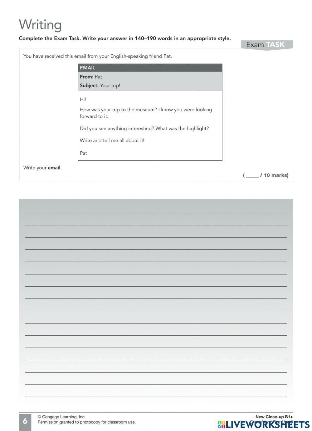 Unit 6 TEST online activity for 8 | Live Worksheets