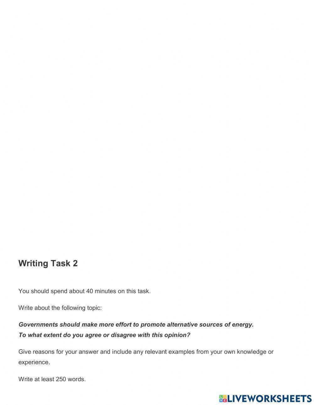 IELTS Writing Task interactive worksheet | Live Worksheets