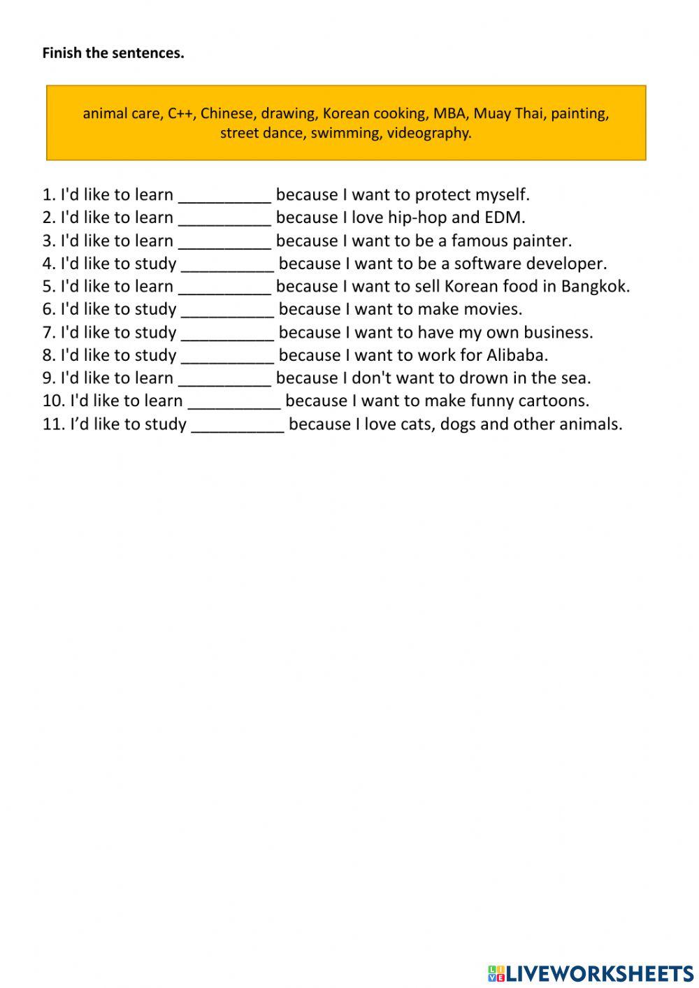 Live Worksheet online exercise for | Live Worksheets