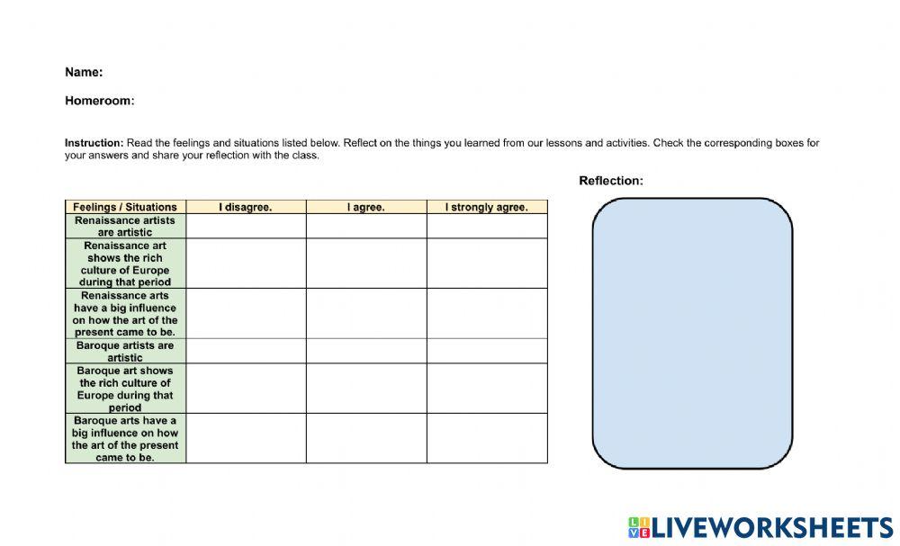 Arts 9: Hearts On! online exercise for | Live Worksheets