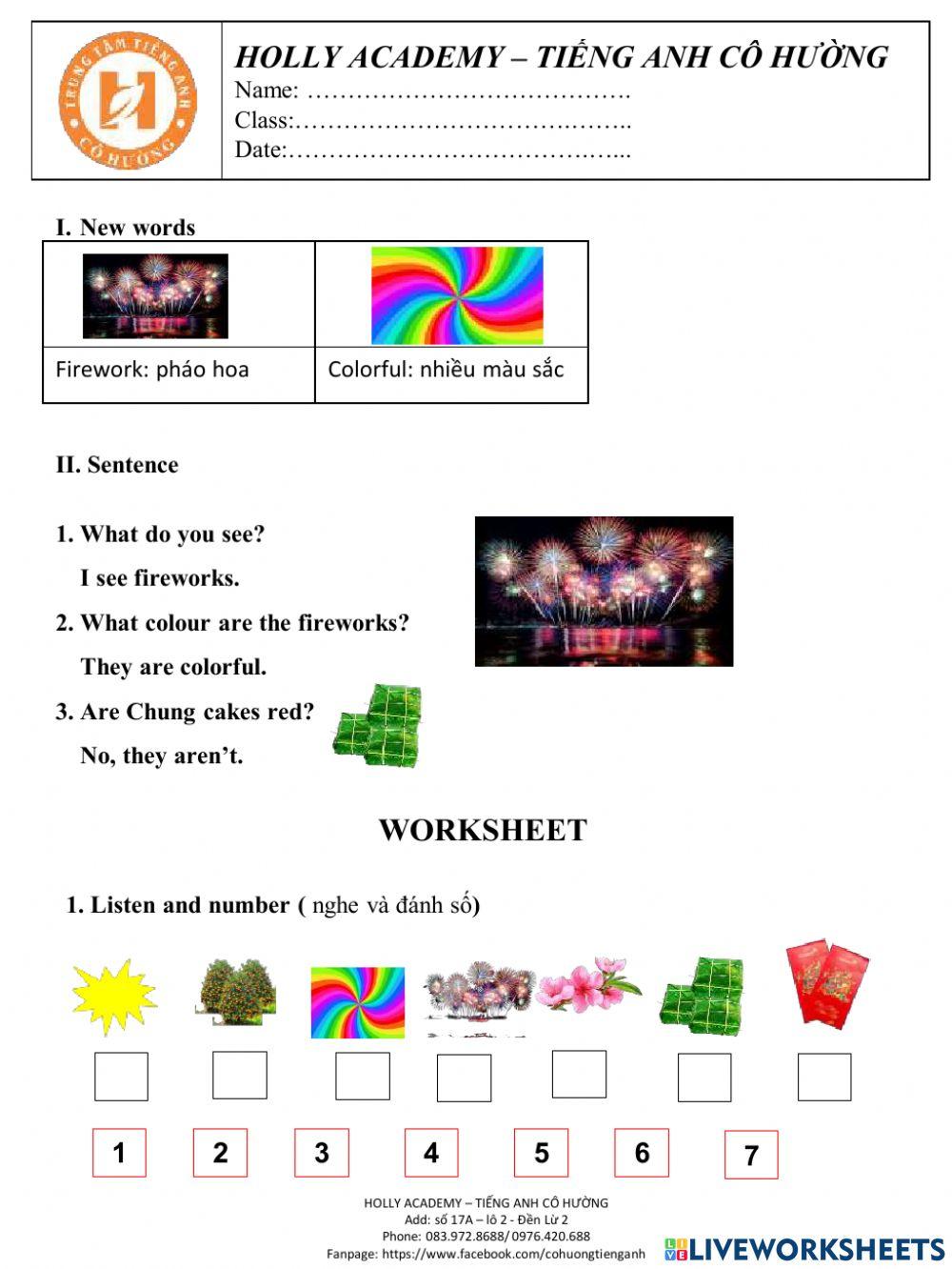 Tet holiday-L3 worksheet | Live Worksheets
