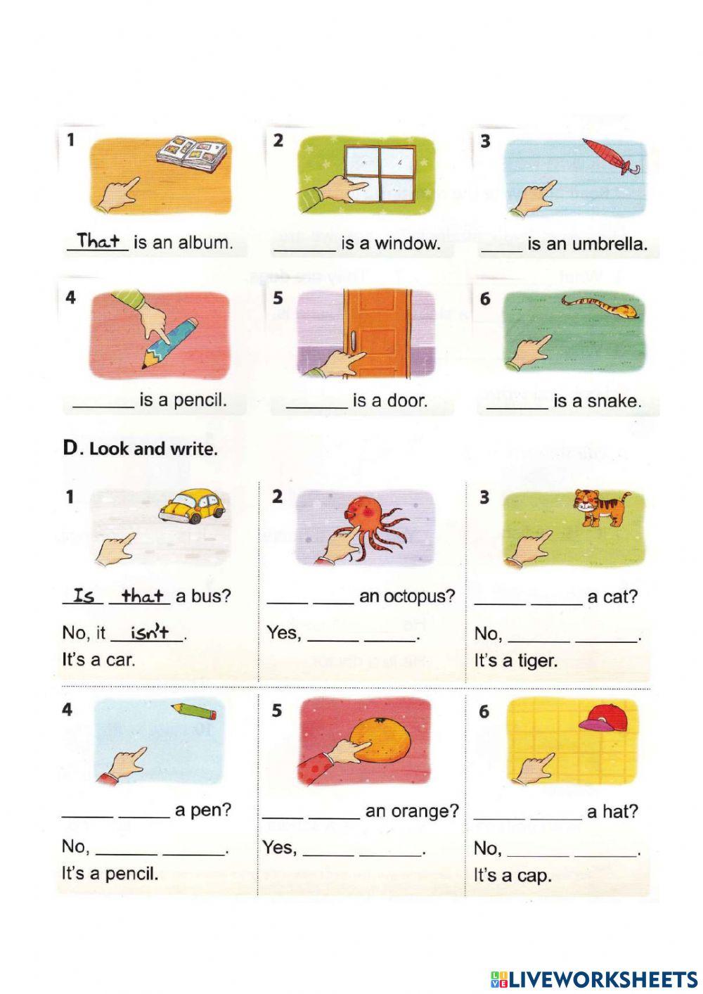 Lesson 9: This-That worksheet | Live Worksheets