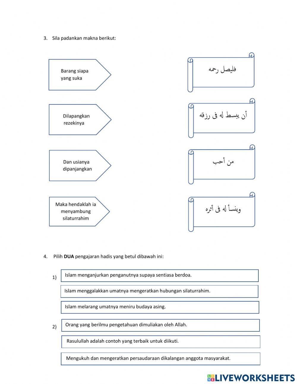 Silaturrahim interactive worksheet | Live Worksheets