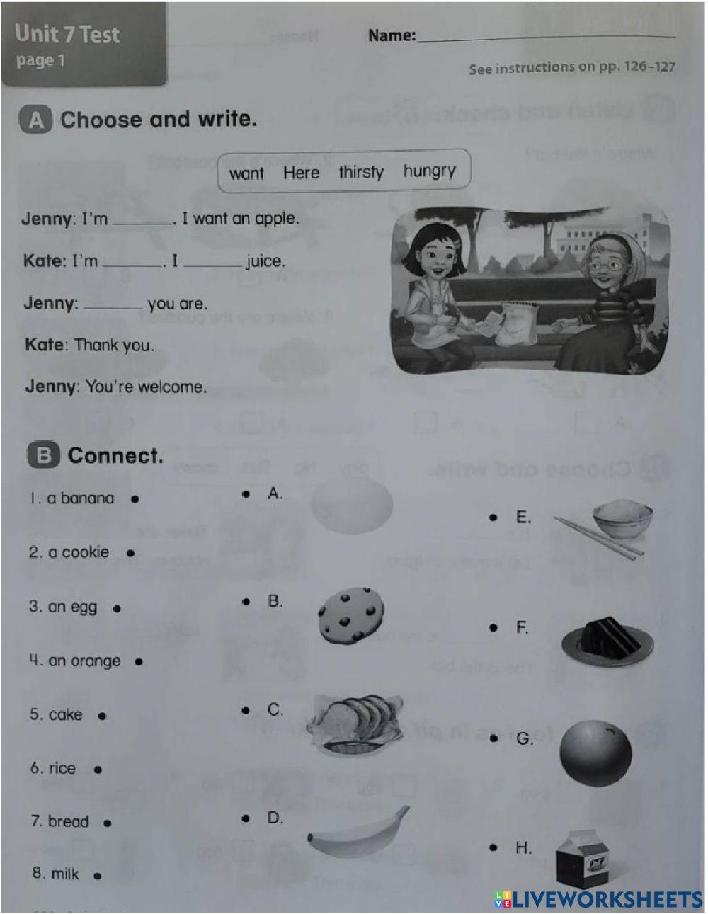 P1 Lets Go Unit 7 Test online exercise for | Live Worksheets
