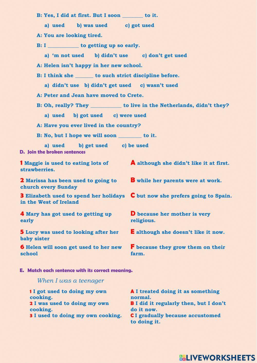 Used to do interactive worksheet | Live Worksheets