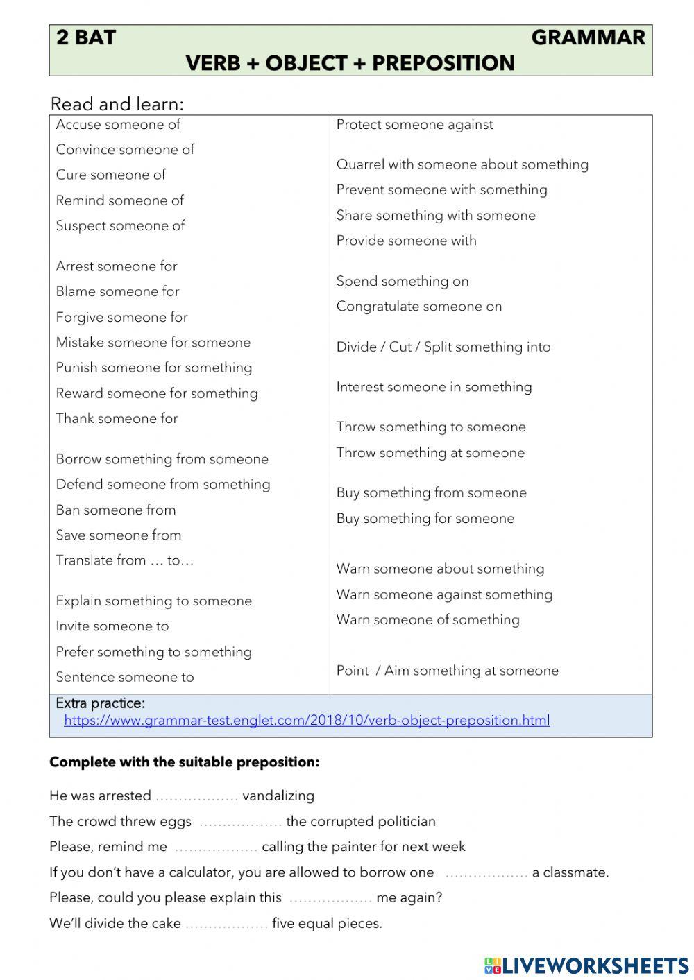 1821331 | Verb object preposition | Maria Teresa Sellares