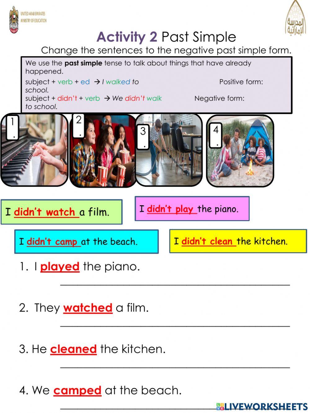 Past Simple online exercise for | Live Worksheets