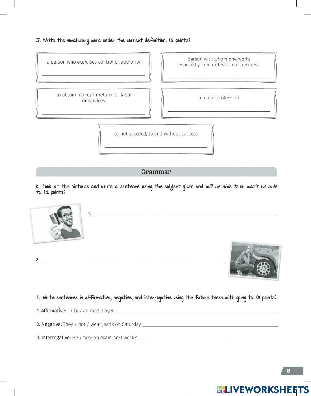 Student Exam USE A2 worksheet | Live Worksheets